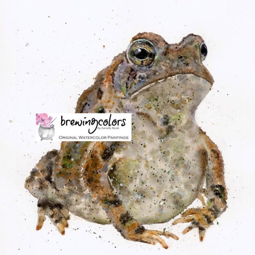 TOAD ART PRINT Toad Painting Watercolor Toad Wall Art - Etsy