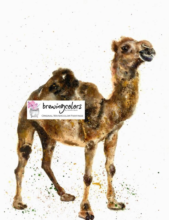 CAMEL ART PRINT Watercolor Camel Art Print Camel Decor | Etsy