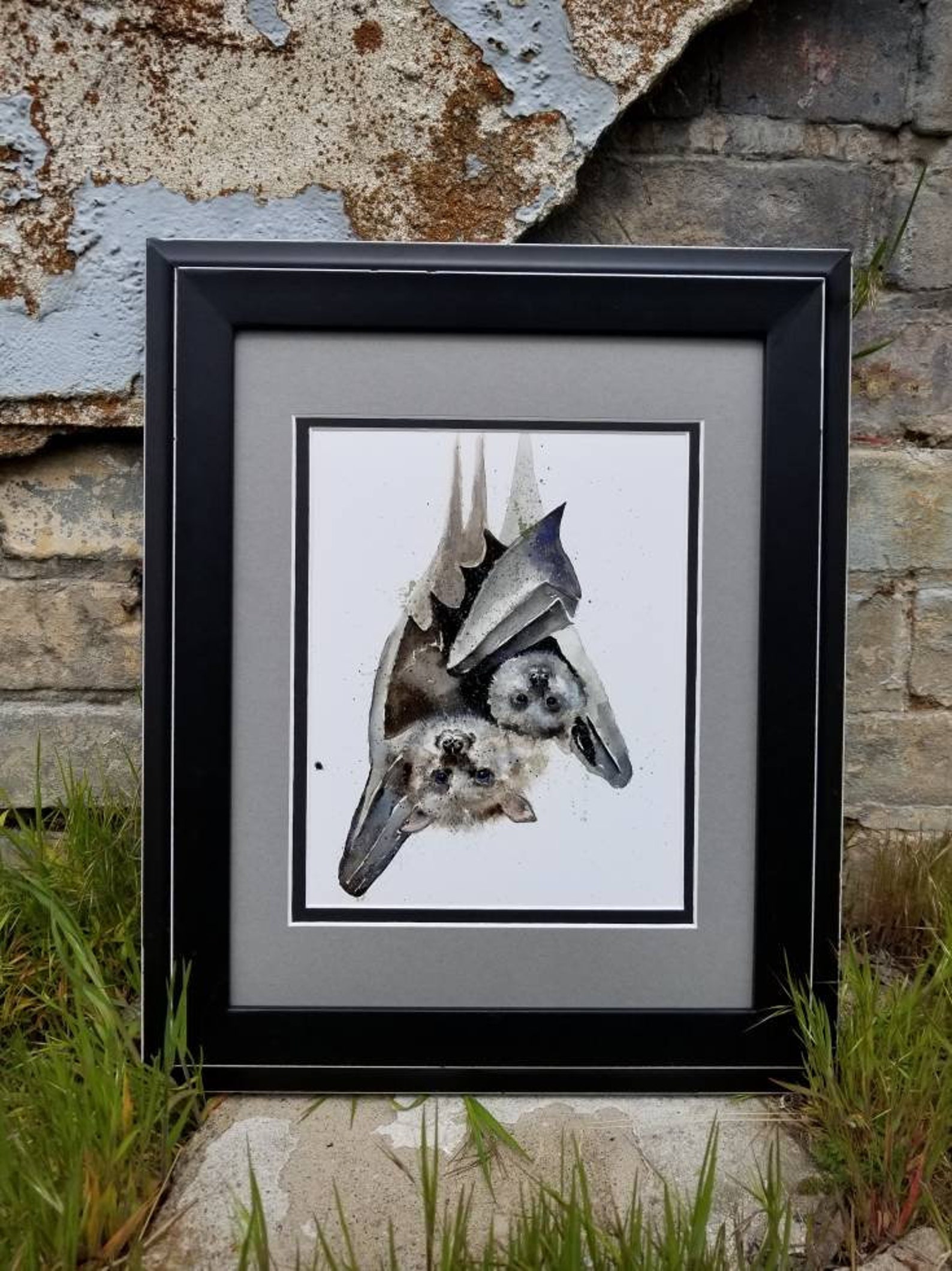 BAT WATERCOLOR PRINT Watercolor Bat Art Bat Print Bat - Etsy