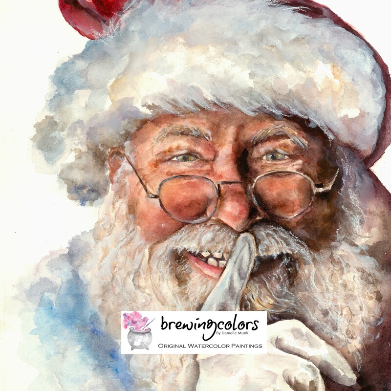 Santa Art - Etsy