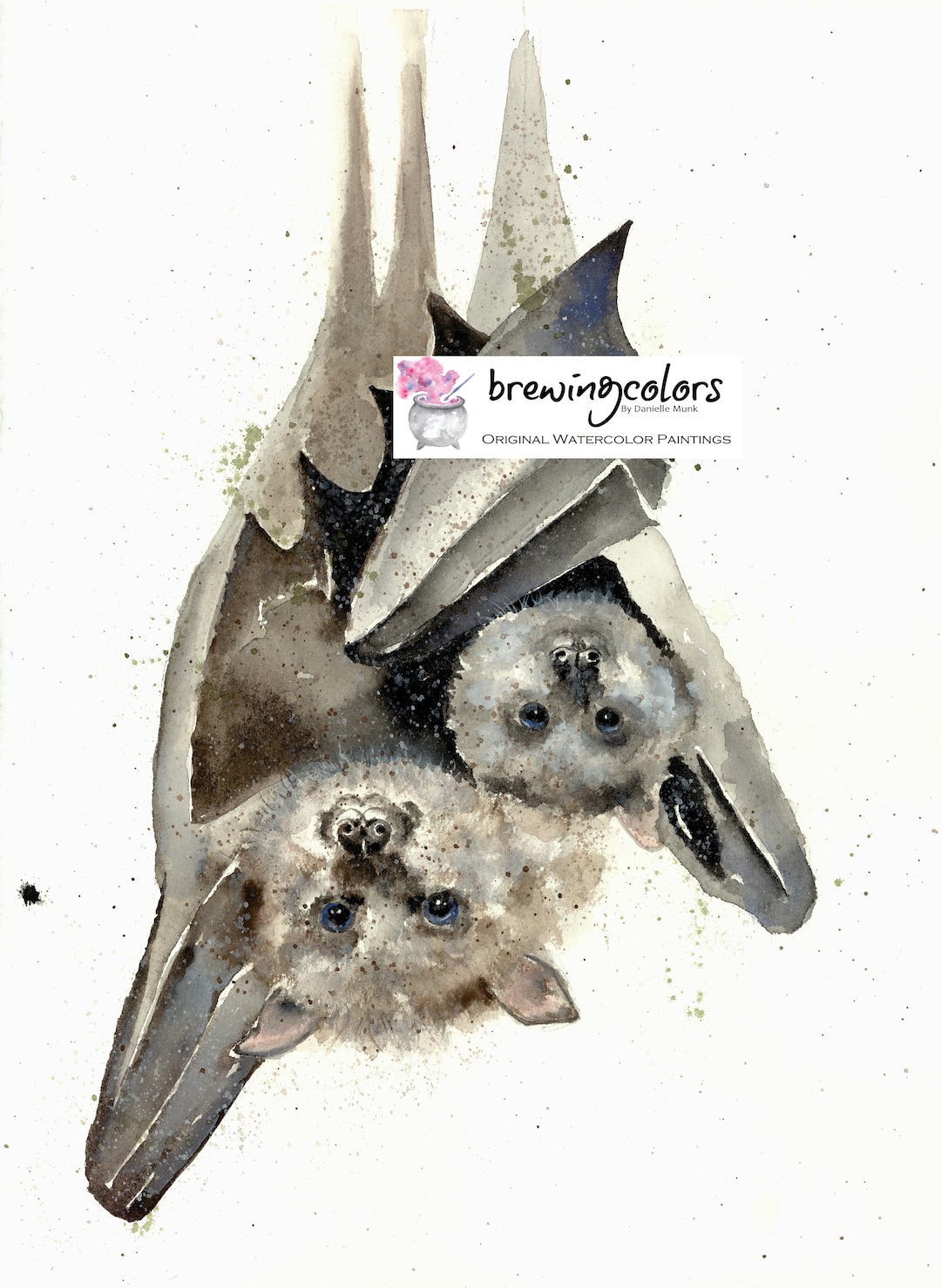 BAT WATERCOLOR PRINT - Watercolor Bat Art, Bat Print, Bat Decor ...
