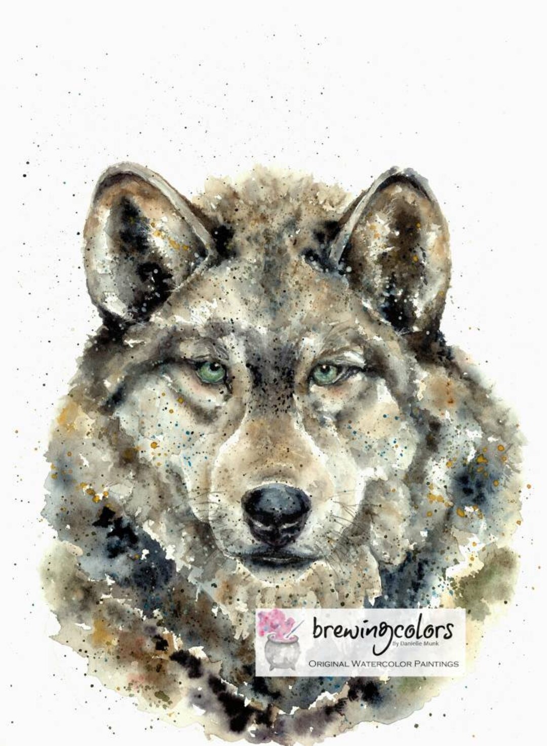 WOLF ART PRINT - Watercolor Wolf, Woodland Decor, Farmhouse Decor ...