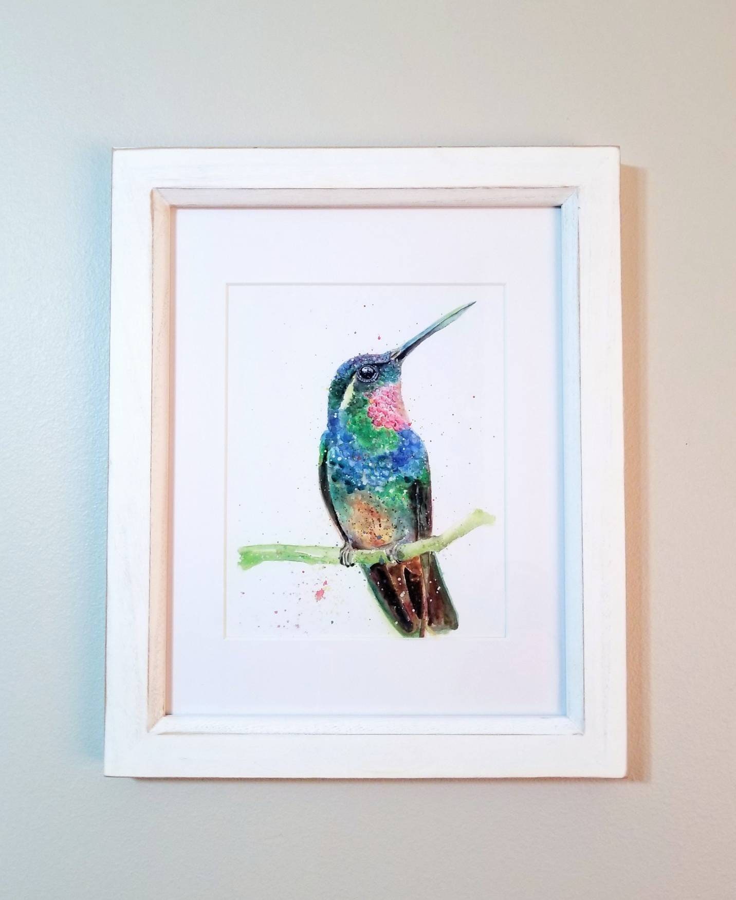 HUMMINGBIRD ART PRINT Watercolor Hummingbird Bird Nursery - Etsy