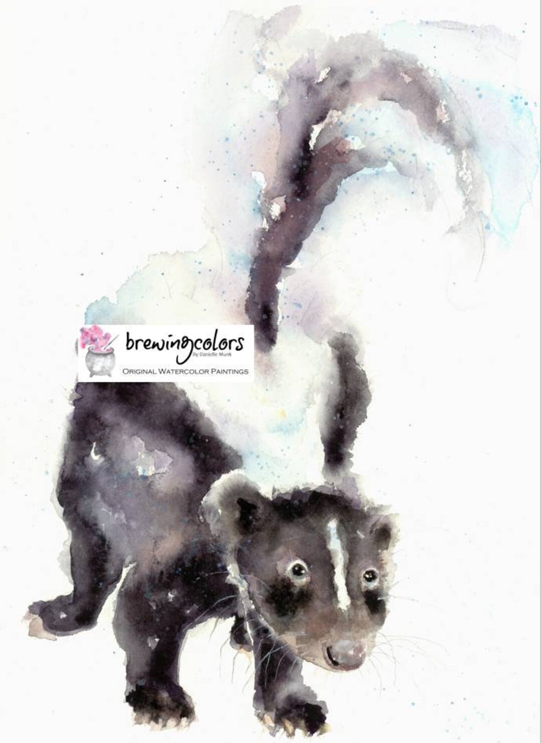 SKUNK ART PRINT - Watercolor Skunk, Skunk Wall Art, Skunk Decor, Skunk ...