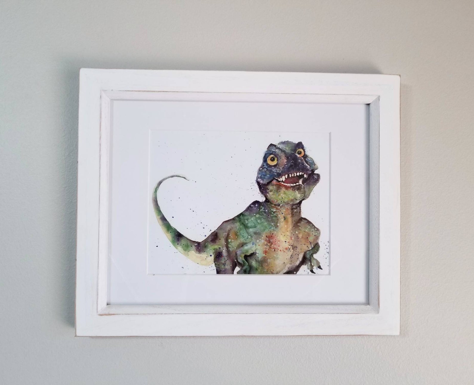 T-REX DINOSAUR PRINT Dinosaur Watercolor T-rex Art - Etsy