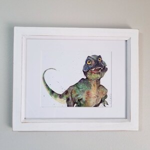 T-REX DINOSAUR PRINT - Dinosaur Watercolor, T-rex Art, Dinosaur Decor ...