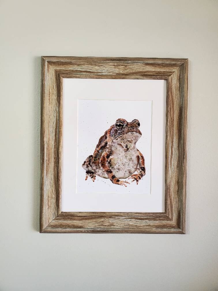TOAD ART PRINT Toad Painting Watercolor Toad Wall Art - Etsy