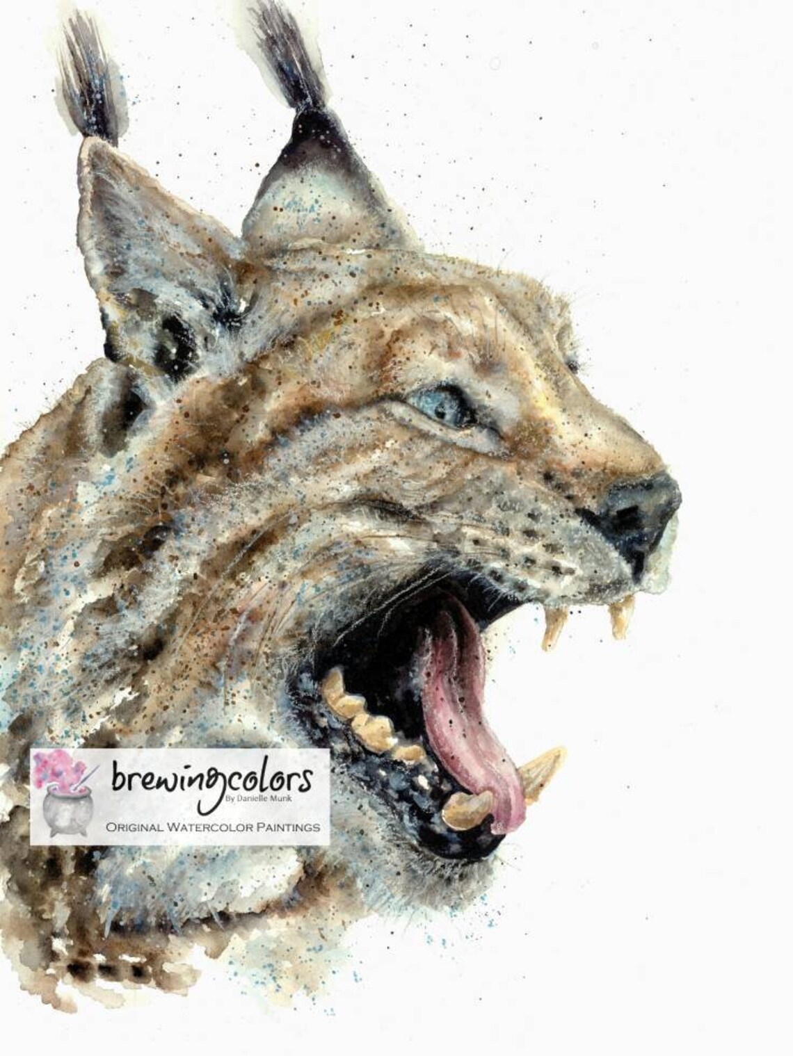 BOBCAT ART PRINT Watercolor Bobcat Bobcat Decor Linx Art | Etsy