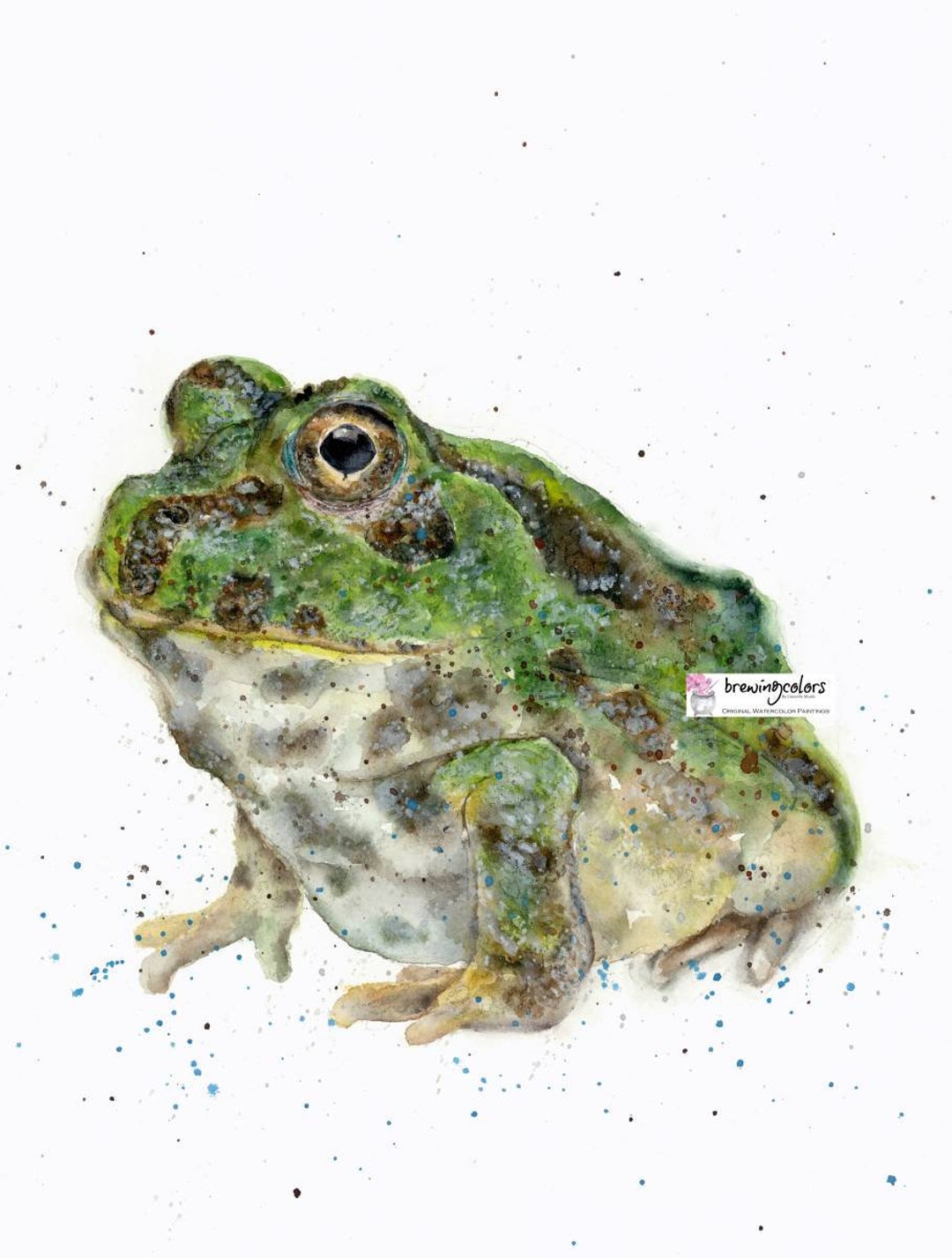 TOAD ART PRINT - Toad Painting, Watercolor Toad Wall Art Print, Toad ...