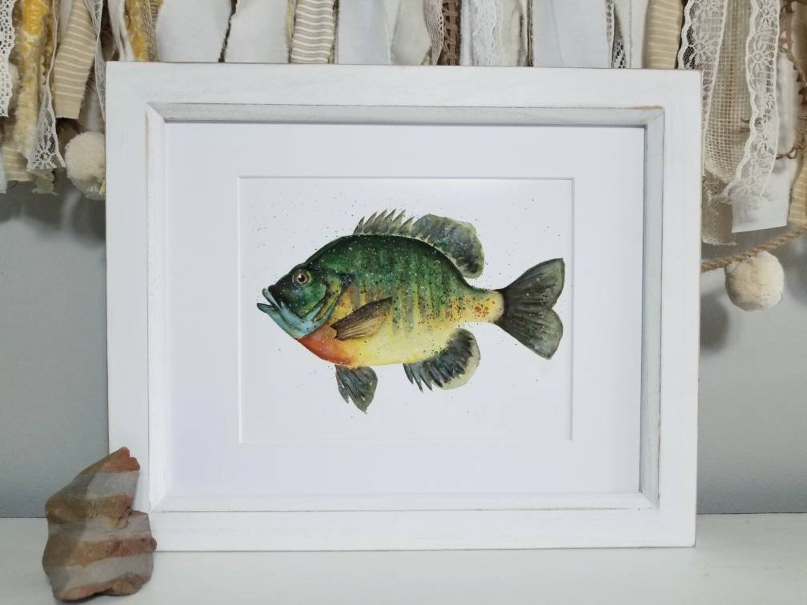 BLUEGILL PRINT Watercolor Fish Art Print Fish Painting | Etsy