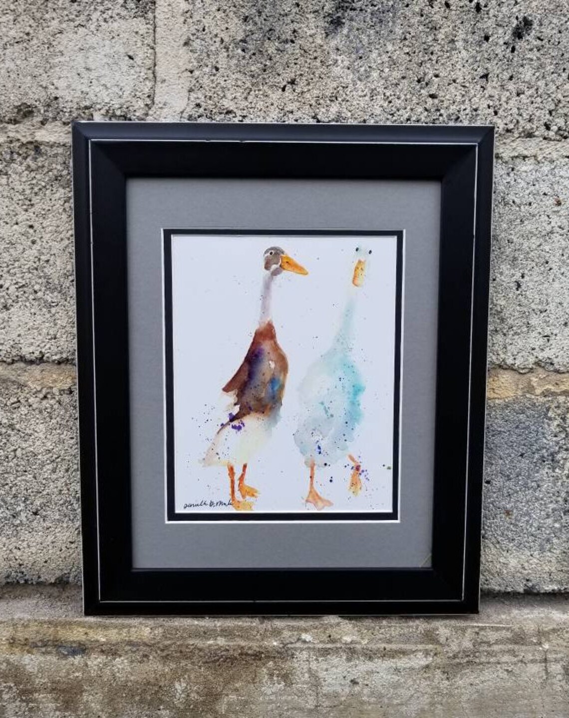 DUCK ART PRINT Watercolor Runner Duck Wall Art Print Duck - Etsy