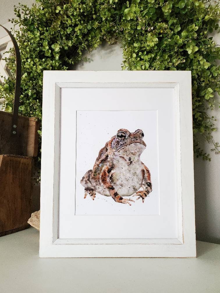 TOAD ART PRINT Toad Painting Watercolor Toad Wall Art - Etsy