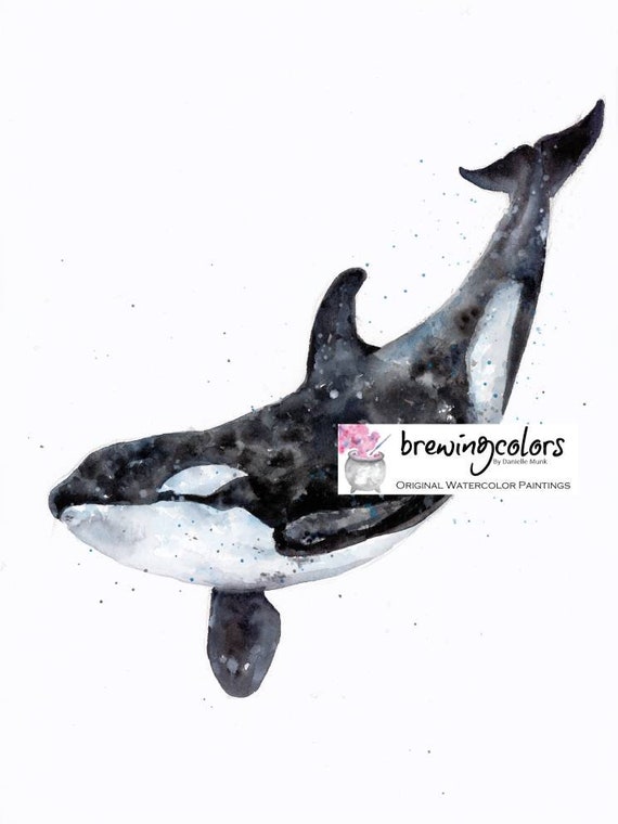 KILLER WHALE PRINT Orca Print Whale Decor Ocean Art Whale | Etsy