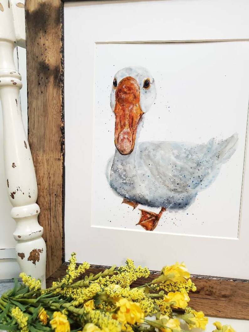 GOOSE ART PRINT Watercolor Goose Goose Painting Goose | Etsy