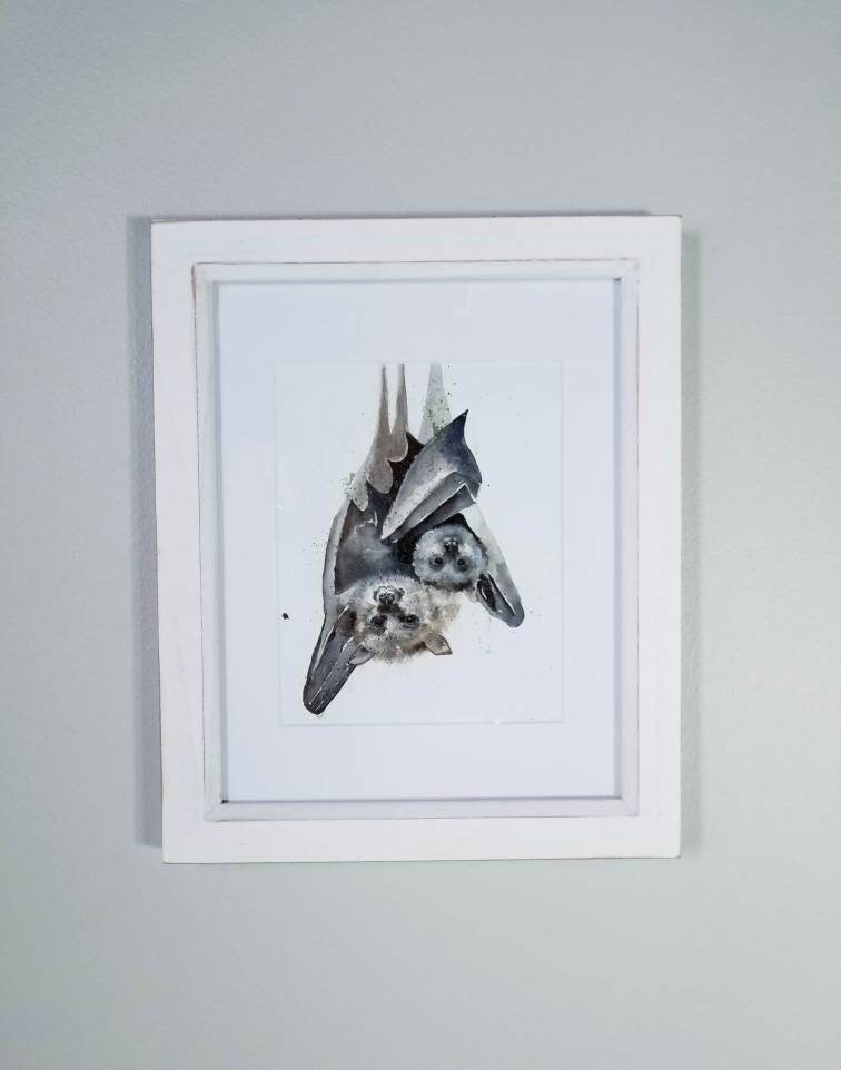 BAT WATERCOLOR PRINT Watercolor Bat Art Bat Print Bat - Etsy