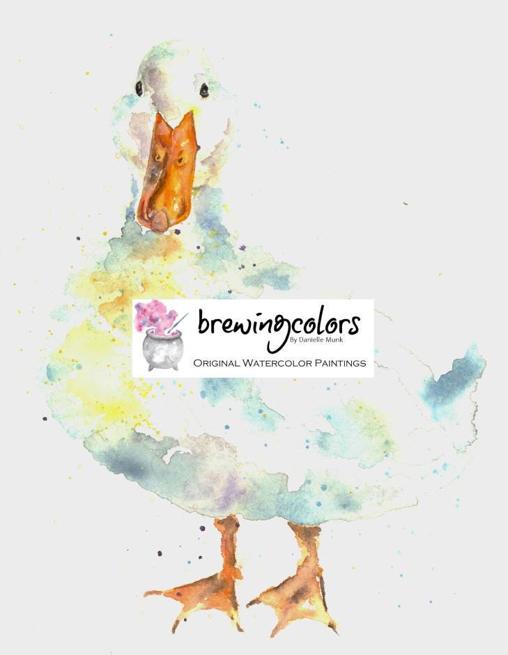 DUCK ART PRINT Watercolor Runner Duck Wall Art Print Duck | Etsy