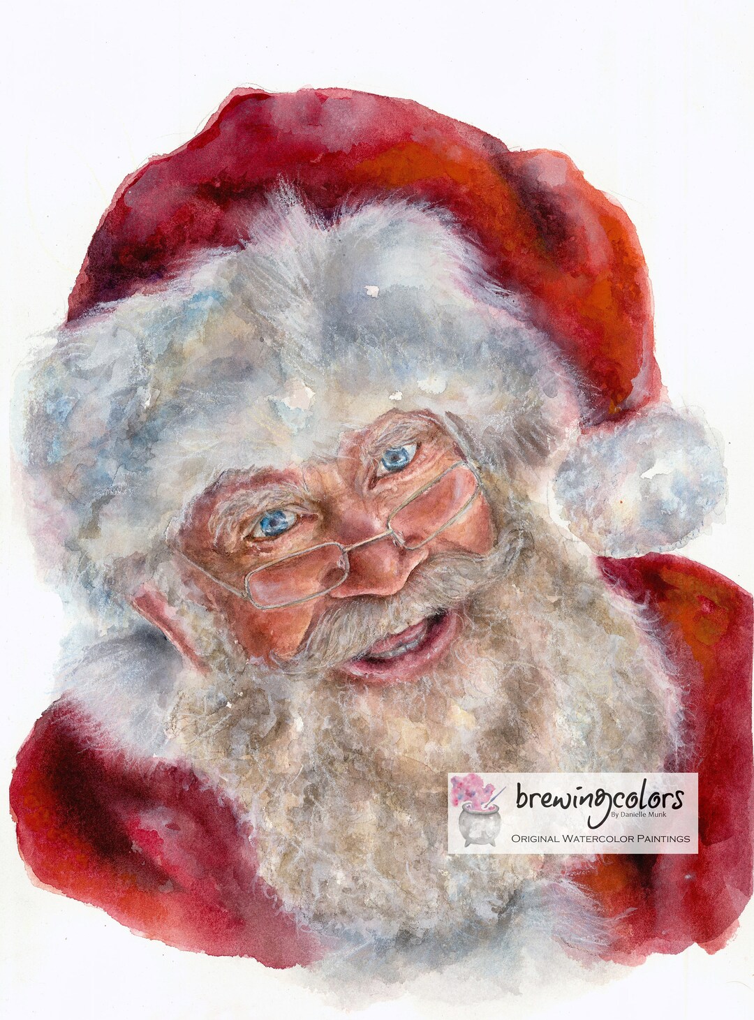 SANTA ART PRINT - Watercolor Santa Art, Christmas Decor, St. Nick ...