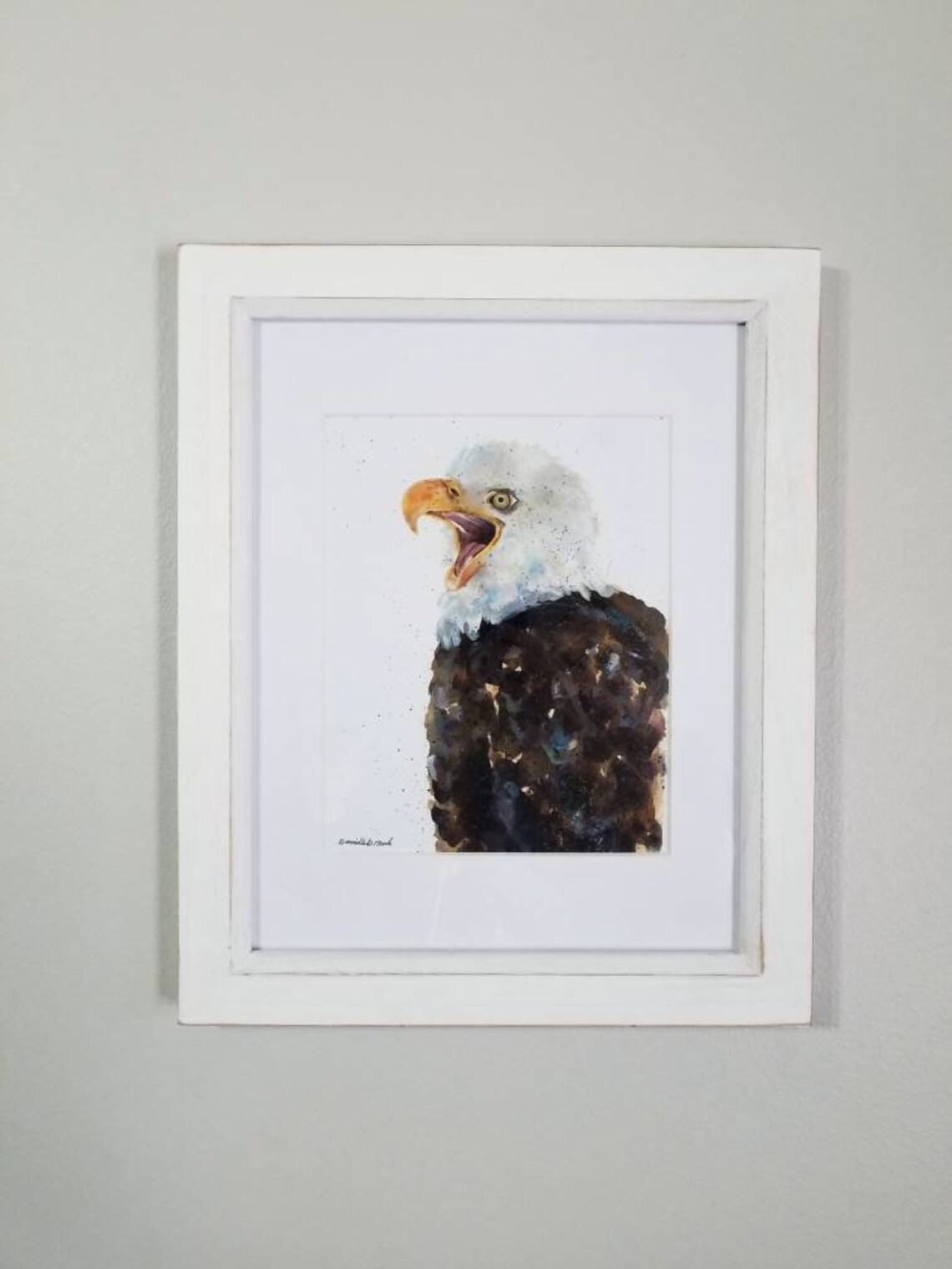 BALD EAGLE PRINT Watercolor Eagle Print Flying Eagle | Etsy