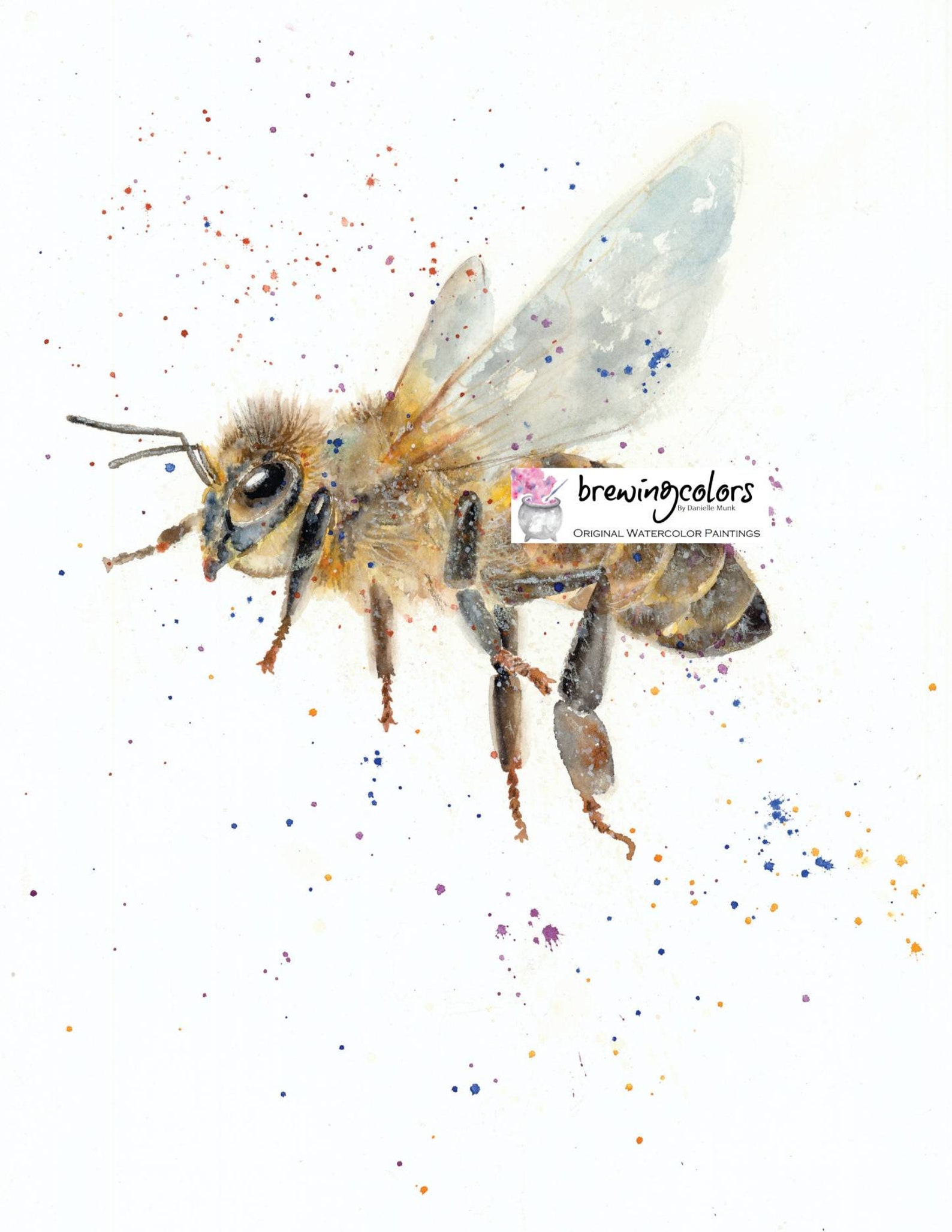 BEEHIVE ART PRINT Watercolor Beehive Print Bee Art | Etsy