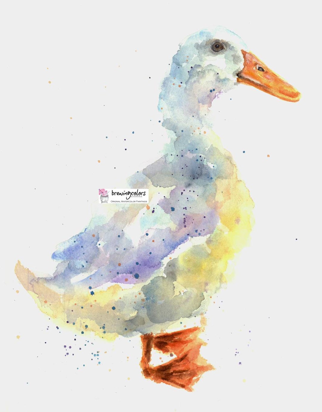 DUCK ART PRINT - Watercolor Duck, Duck Painting, Duck Nursery Art, Duck ...