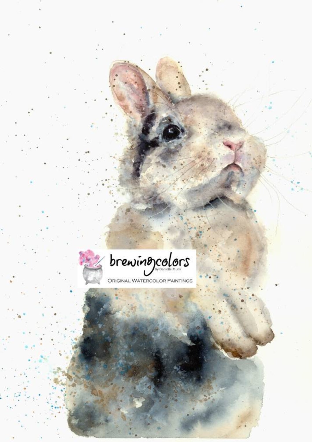 BUNNY ART PRINT - Watercolor Bunny Art Print, Bunny Decor, Bunny ...
