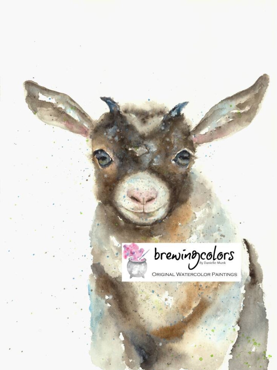 GOAT ART PRINT - Watercolor Baby Goat Art, Farm Art, Farm Nursery Art ...