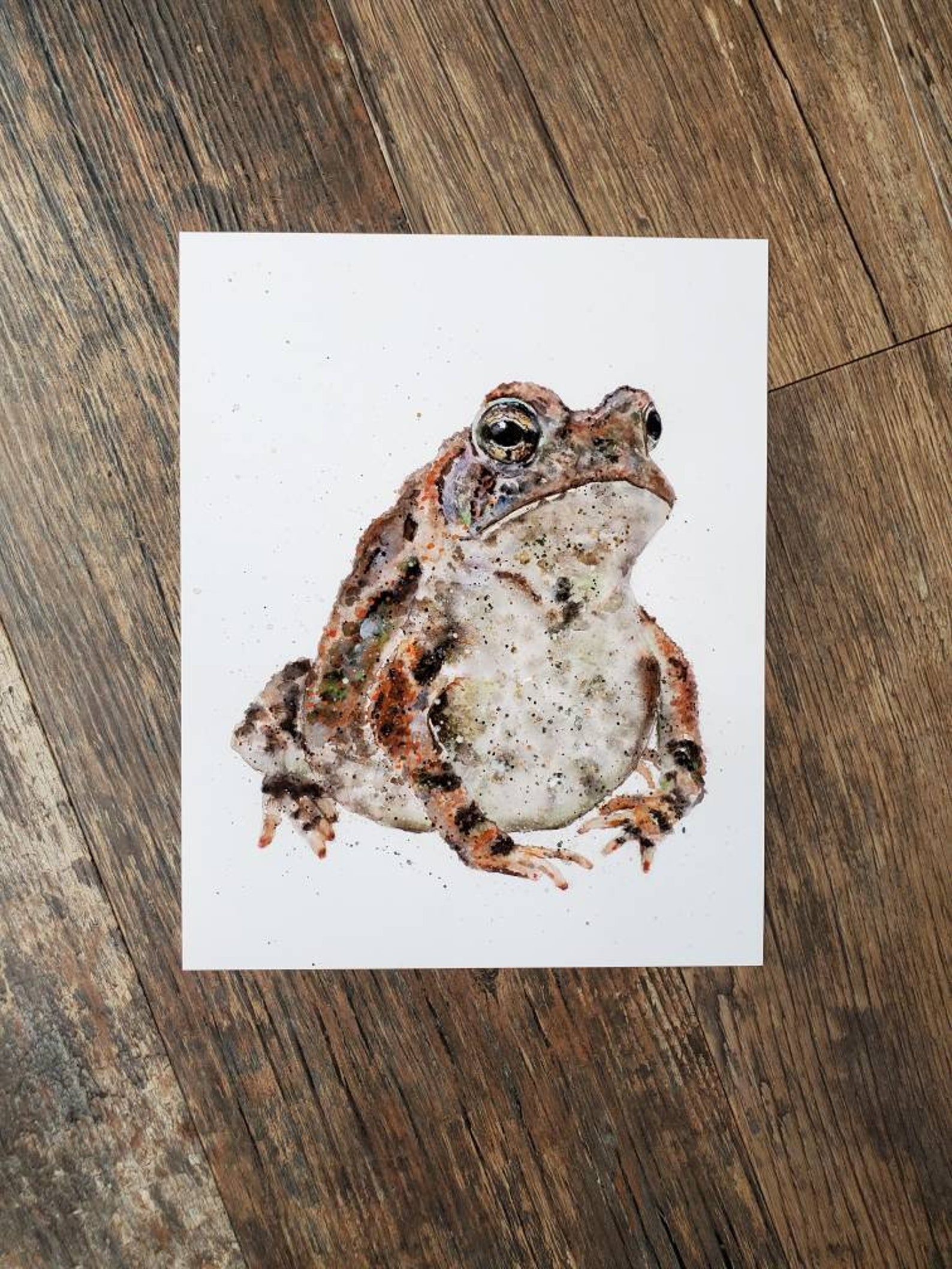 TOAD ART PRINT Toad Painting Watercolor Toad Wall Art - Etsy
