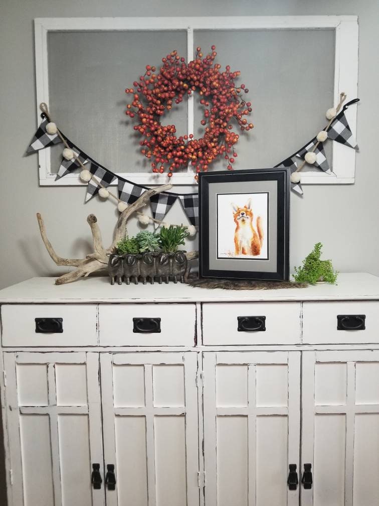 FOX ART PRINT watercolor fox art fox decor woodland | Etsy