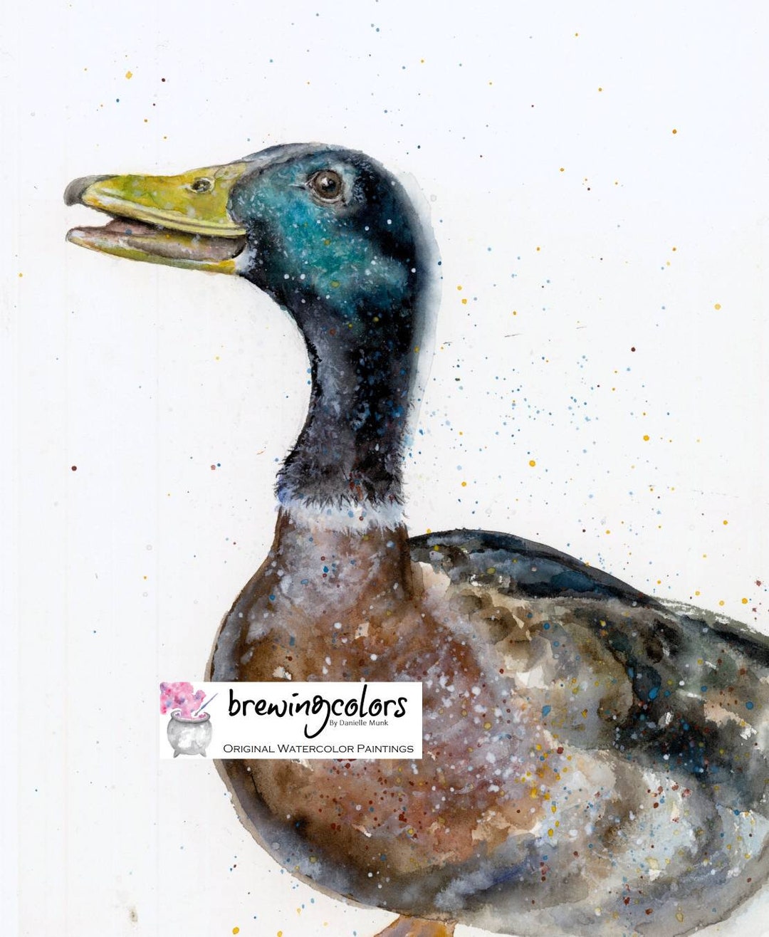 DUCK ART PRINT - Watercolor Duck, Duck Painting, Duck Nursery Art, Duck ...