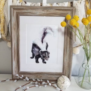 SKUNK ART PRINT - Watercolor Skunk, Skunk Wall Art, Skunk Decor, Skunk ...