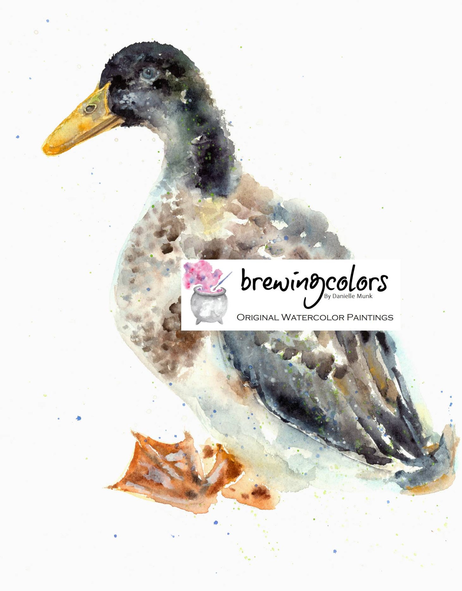 DUCK ART PRINT Watercolor Runner Duck Wall Art Print Duck | Etsy