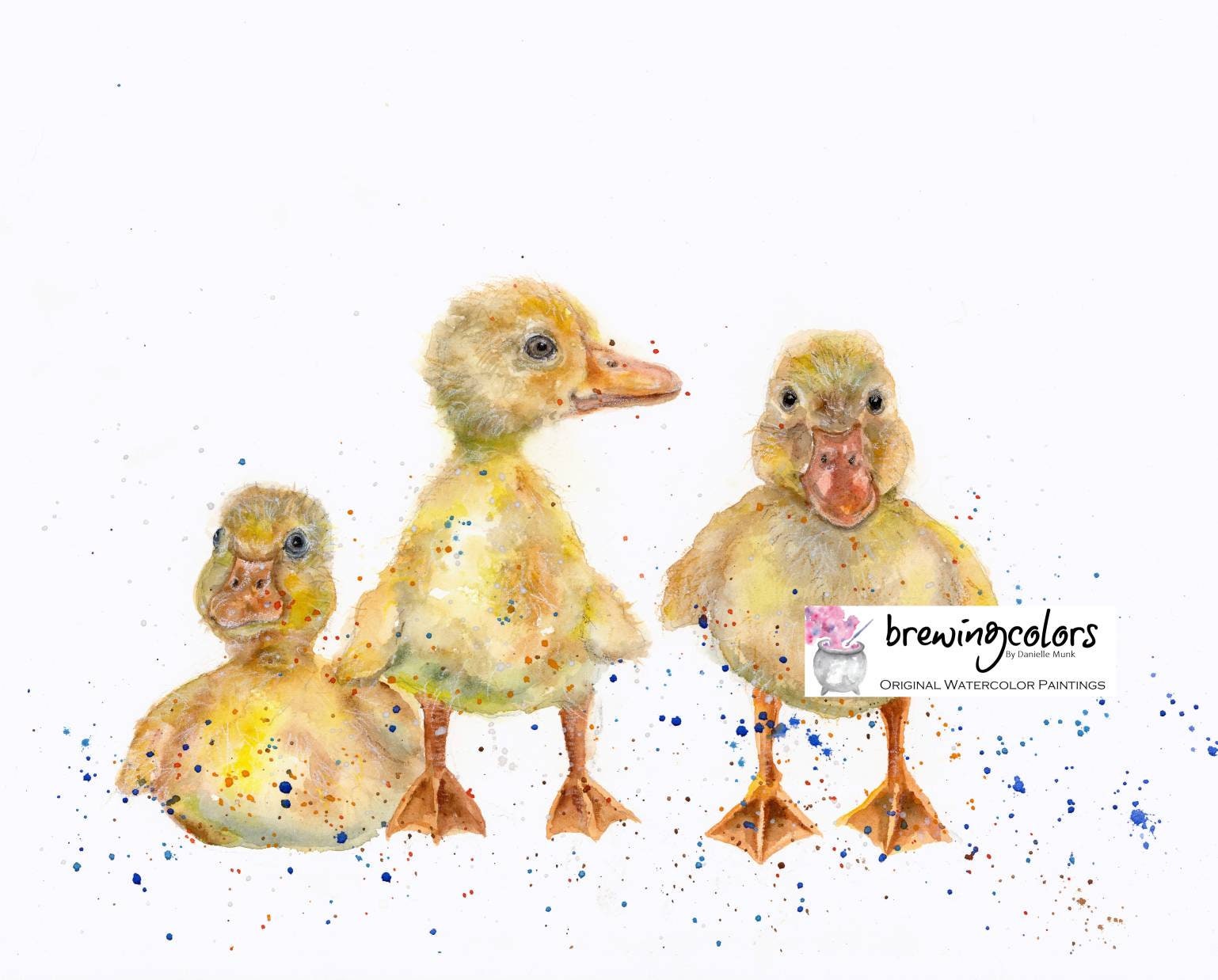 DUCK ART PRINT Watercolor Duck Duck Painting Duck Nursery - Etsy