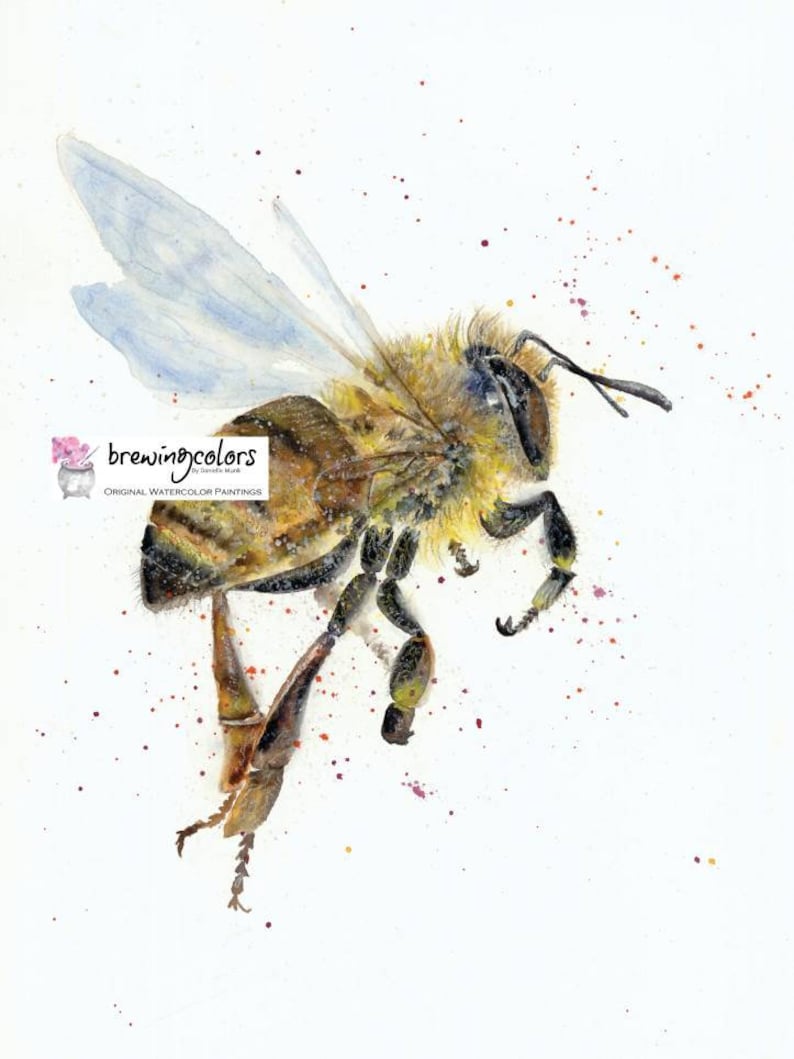 BEEHIVE ART PRINT Watercolor Beehive Print Bee Art | Etsy