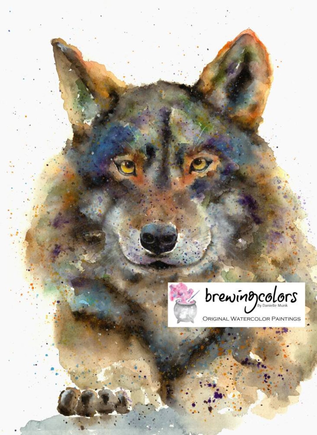 WOLF ART PRINT- Watercolor Wolf, Woodland Decor, Farmhouse Decor ...