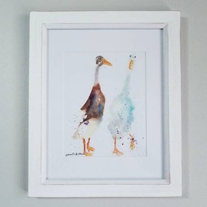 DUCK ART PRINT Watercolor Runner Duck Wall Art Print, Duck Animal Decor ...