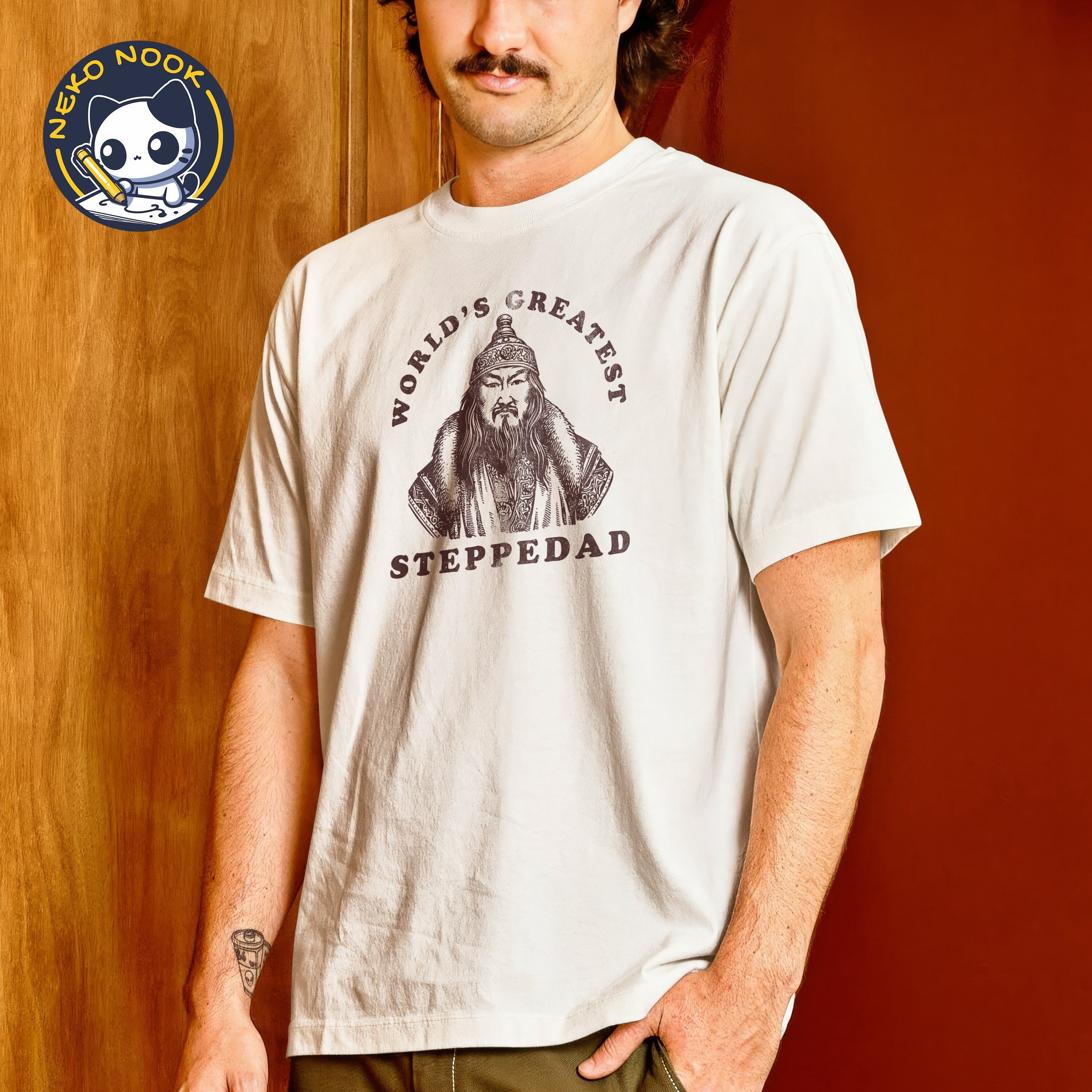 Genghis Khan Steppe Dad Shirt - World's Greatest Step Dad Tee - Funny ...