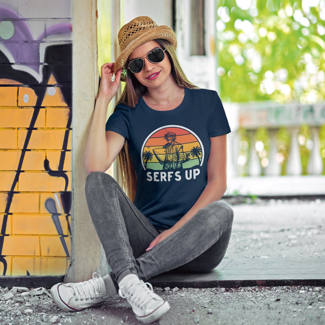 Serfs up T Shirt | Pun Shirt | Funny | Vintage | Graphic Tee | Unisex | Humorous - Etsy