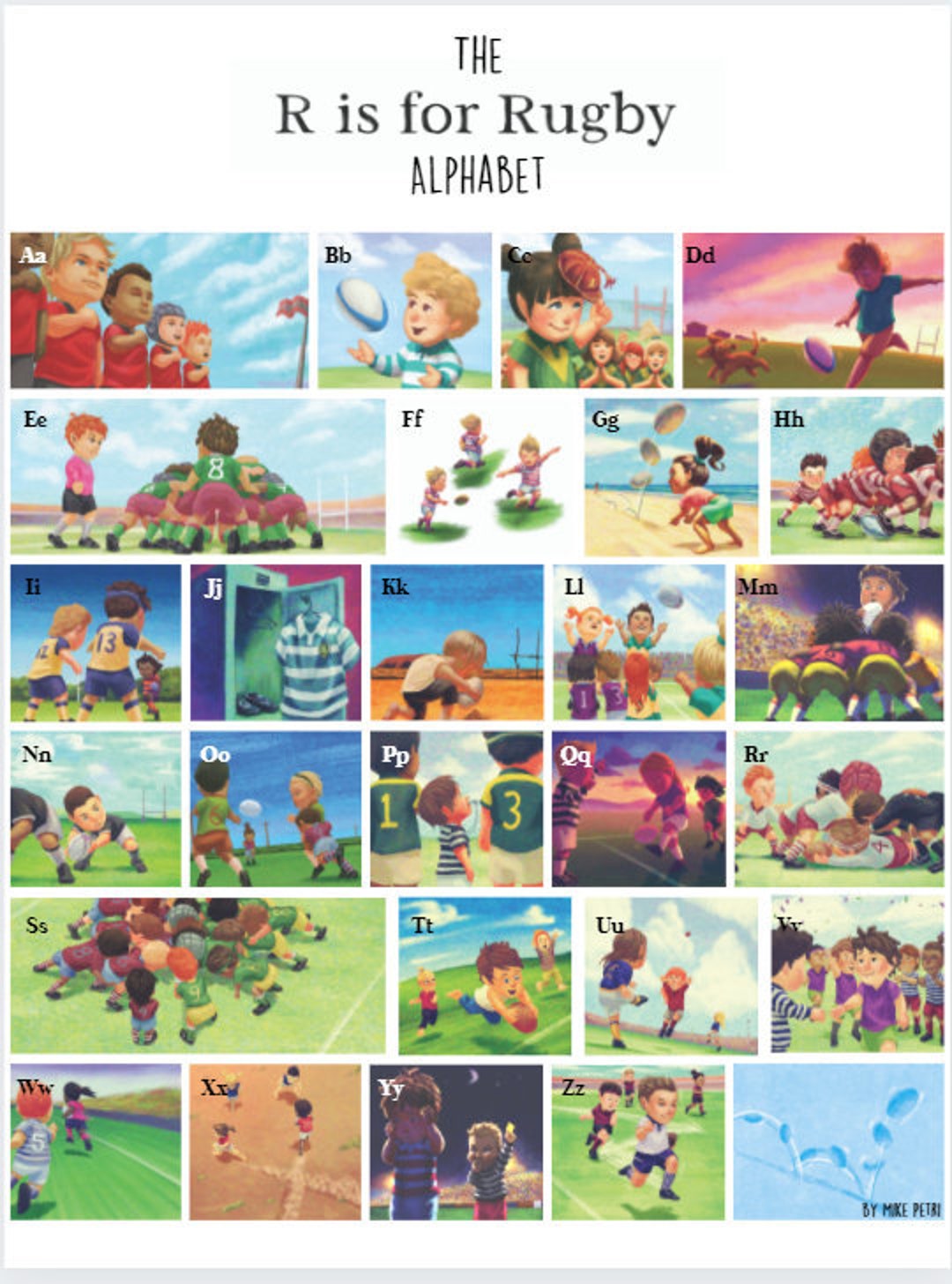 R is for Rugby Alphabet Poster - Etsy