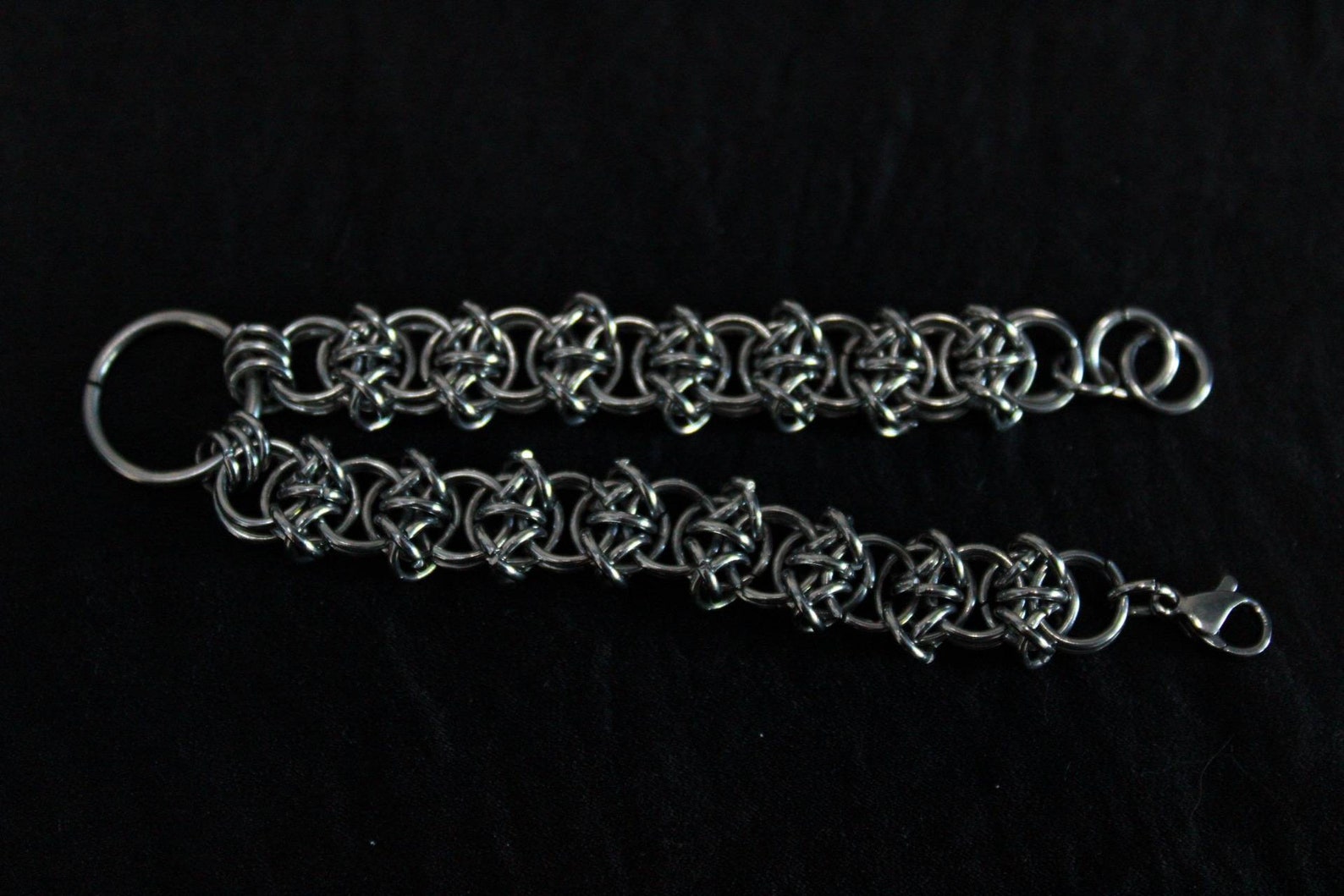 Barbed Wire Look Chainmail Bracelet With O Ring | Stainless Steel ...