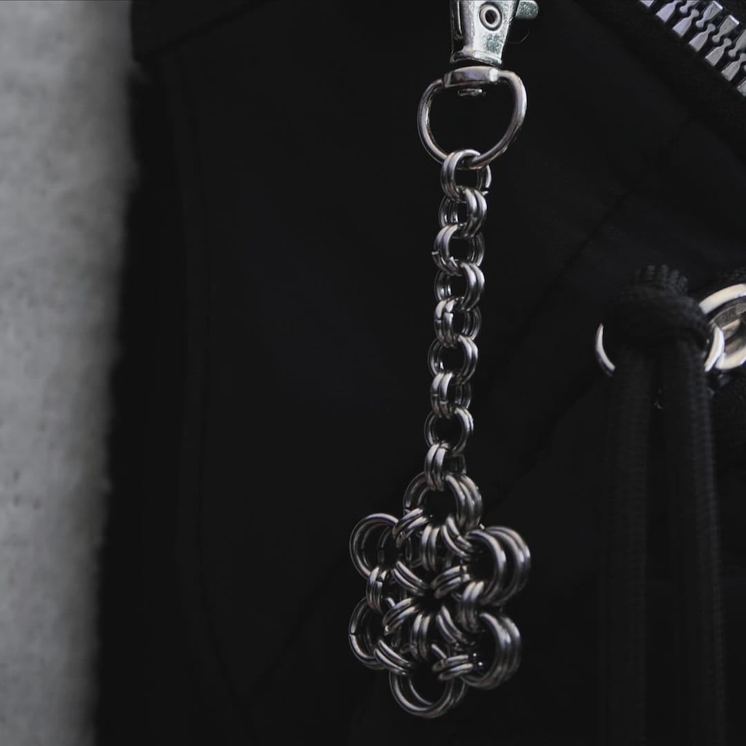 Daisy Chain Key Ring | Stainless Steel | Chainmail | Silver Keyring ...