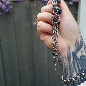 Barbed Wire Look Chainmail Bracelet With O Ring | Stainless Steel ...