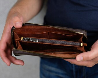 Wallet leather | Etsy