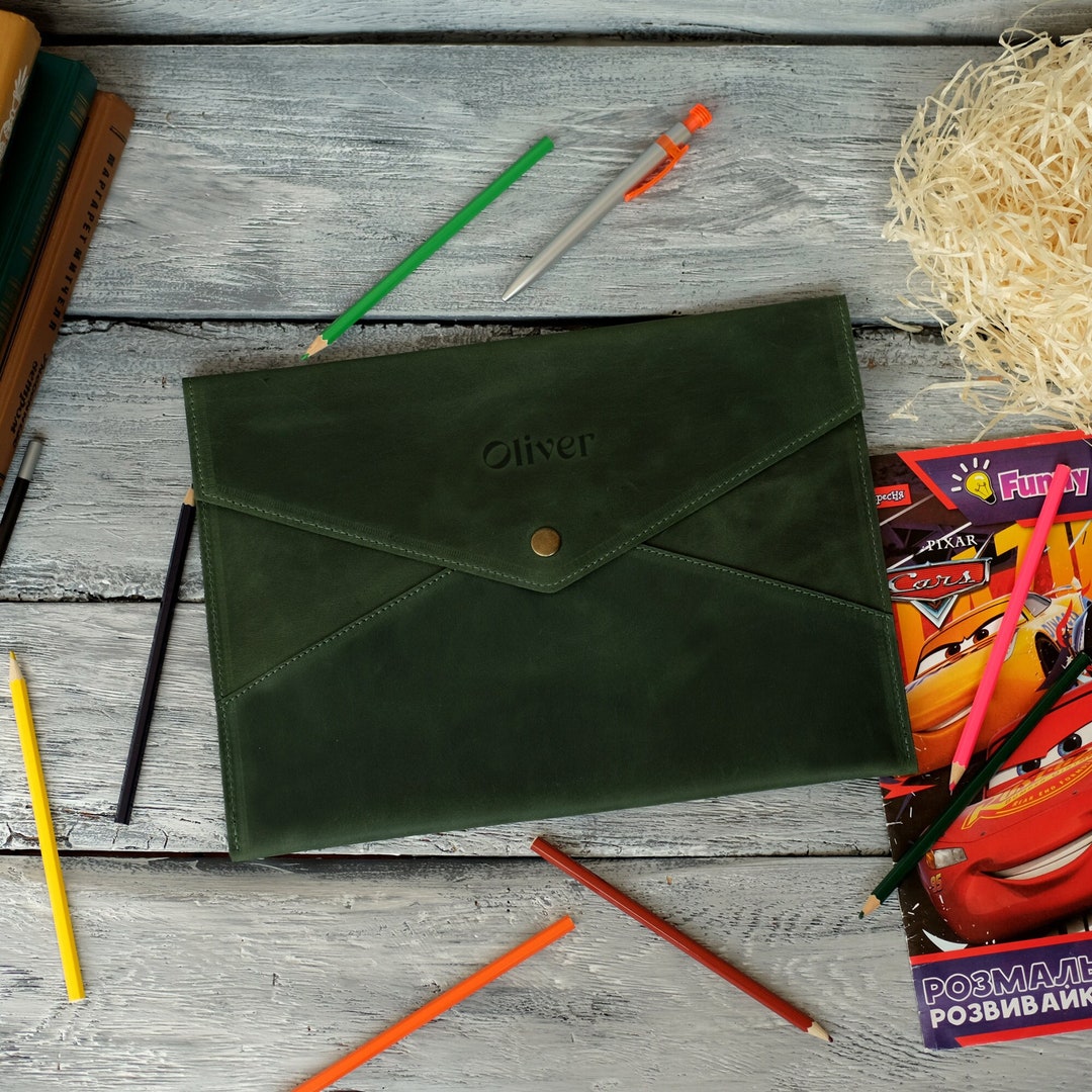 Personalized Document Holder, Leather Document Envelope A4, Portfolio ...