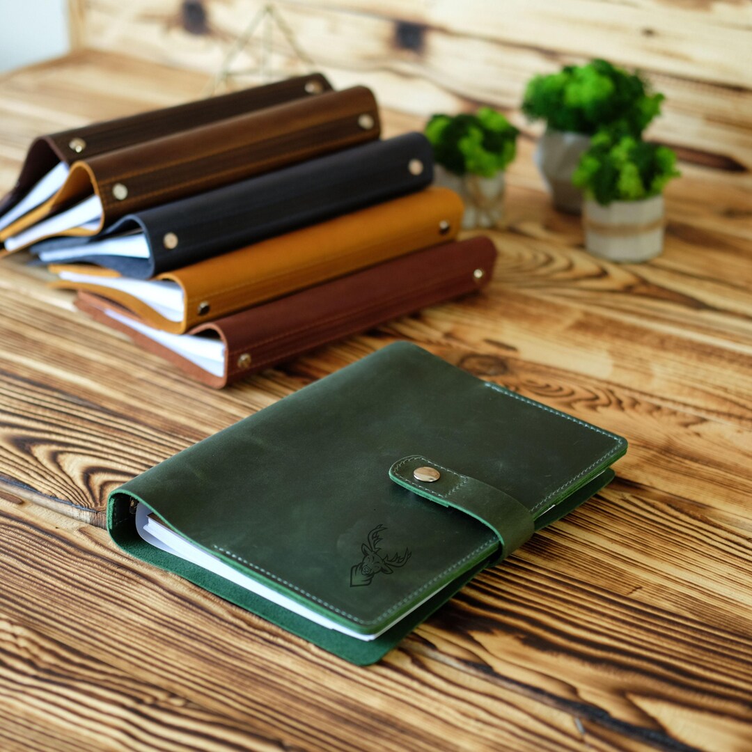 Leather Custom Notebook A4 A5 A6, Personalized Leather Ring Binder ...