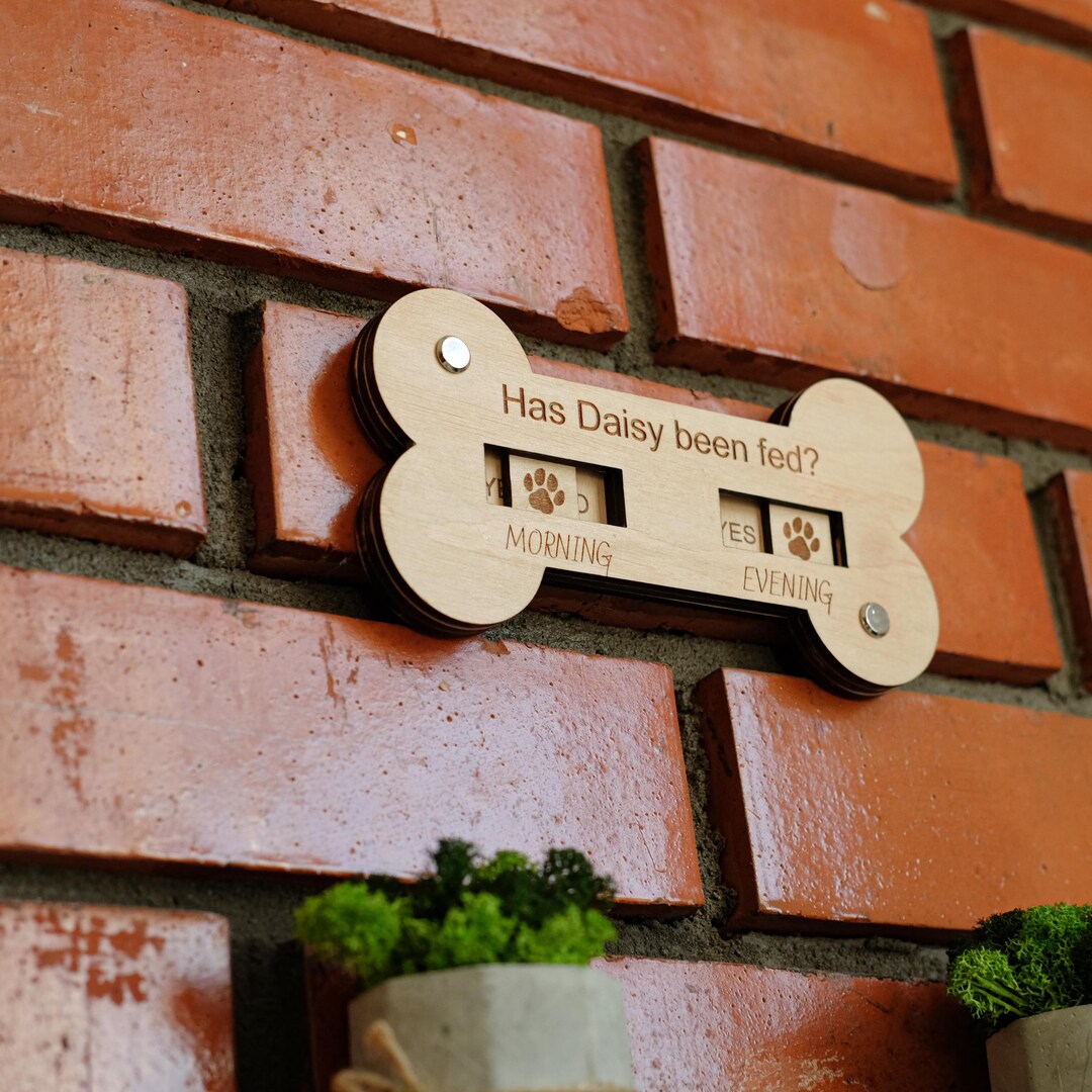 Dog Feeding Tracker, Pet Feeding Reminder Chart, Personalized Dog Ate ...