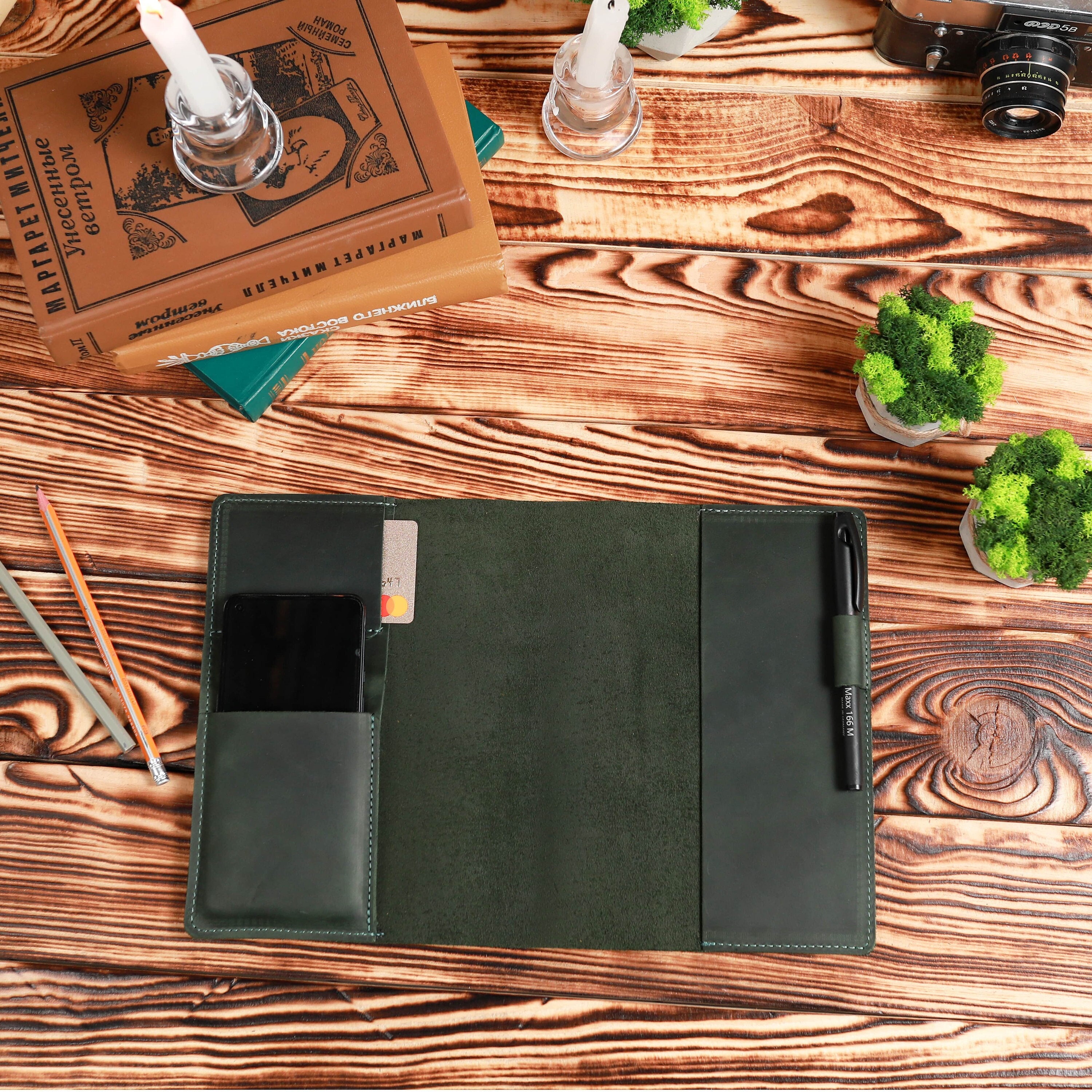 Cover A5 A4 B5 Personalized Leather Notebook Cover Brown - Etsy UK