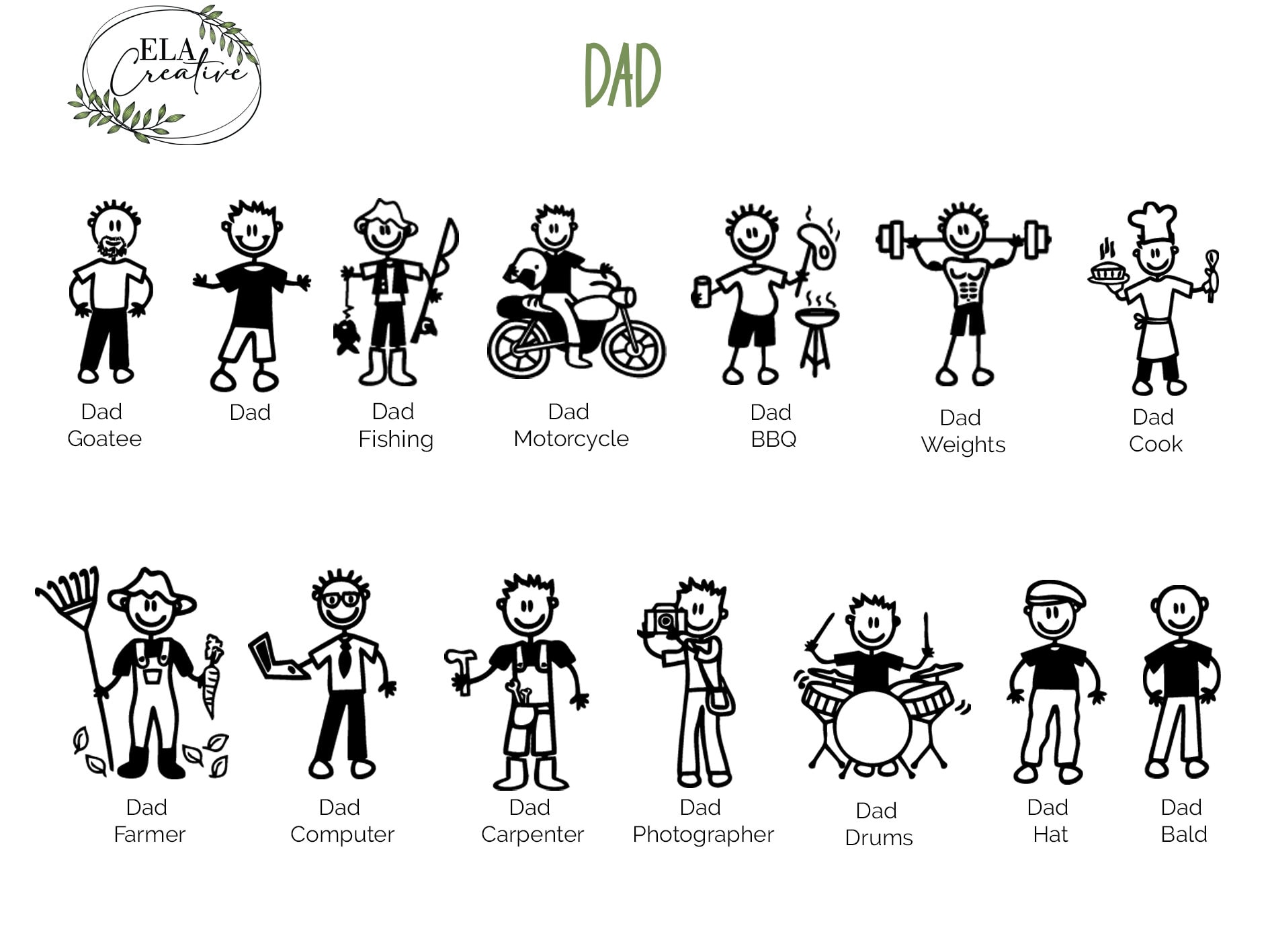 Stick Figure Decals Family Vinyl Car Vehicle SUV Truck Van | Etsy Canada