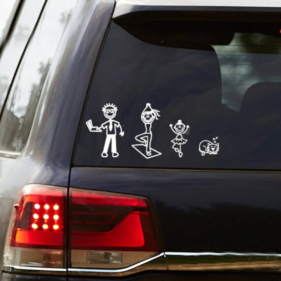Stick Figure Decals Family Vinyl Car Vehicle SUV Truck Van | Etsy Canada