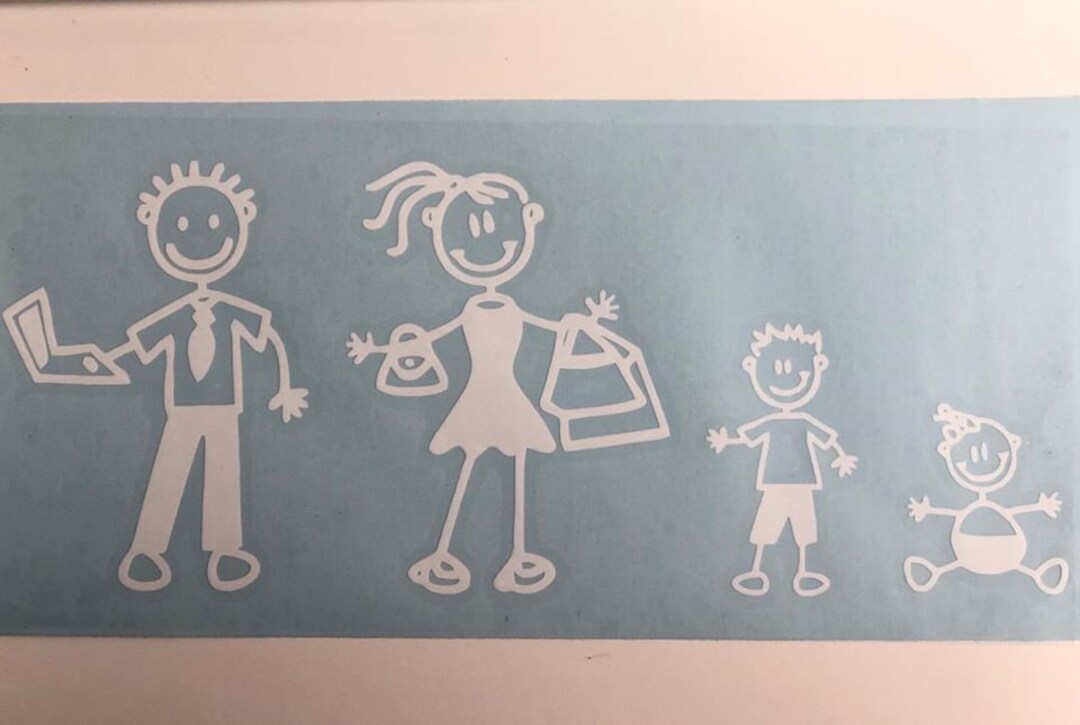 Stick Figure Decals Family Vinyl | Car Vehicle SUV Truck Van Permanent ...