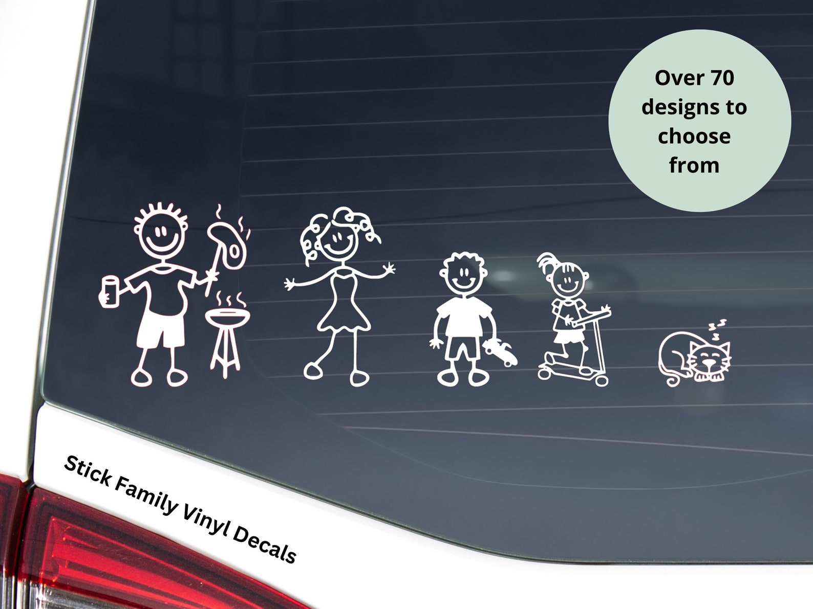Stick Figure Decals Family Vinyl Car Vehicle SUV Truck Van - Etsy Canada